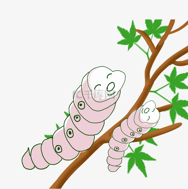 春蚕粉色蚕素材图片免费下载 千库网