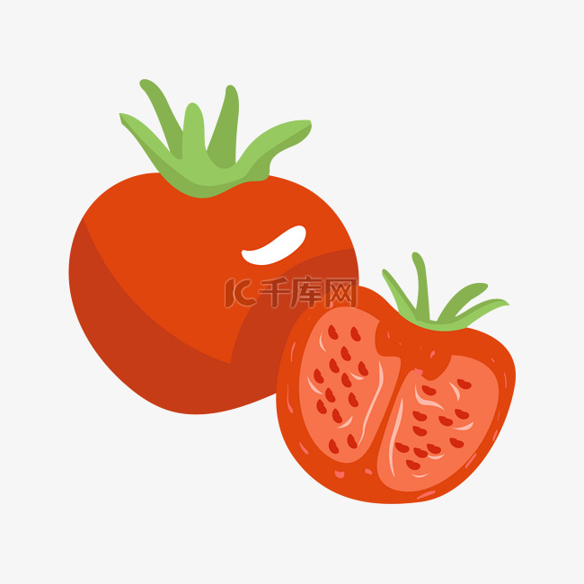 手绘蔬菜西红柿插画素材图片免费下载 千库网