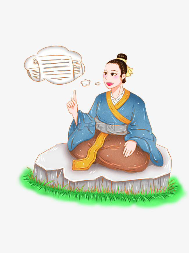 手绘成语口若悬河卡通形象可商用元素素材图片免费下载 千库网