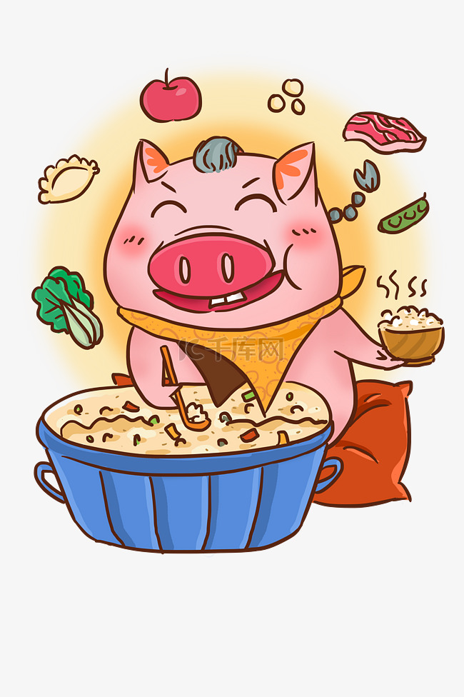 2019猪年饱食有余素材图片免费下载 千库网