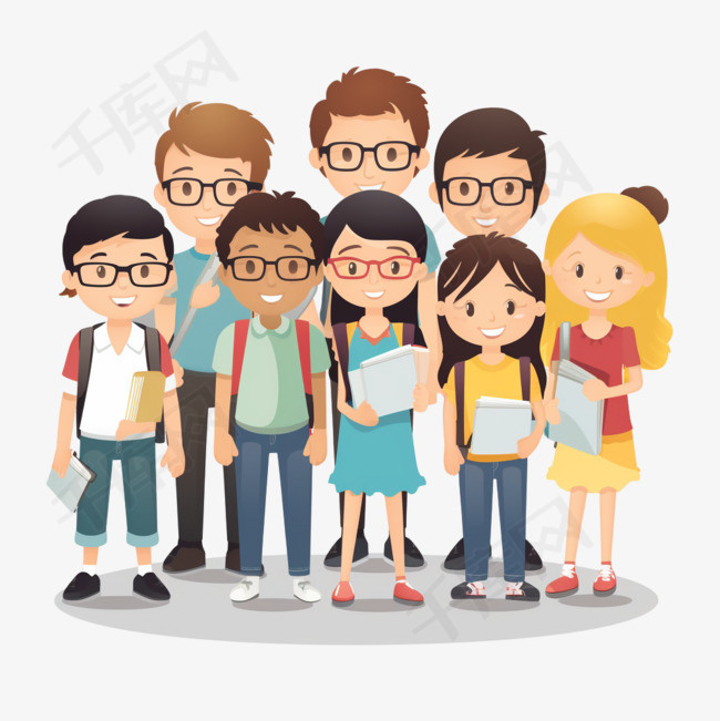 在校学生群体素材图片免费下载 千库网