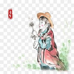 吹蒲公英图片 吹蒲公英图片素材免费下载 千库网