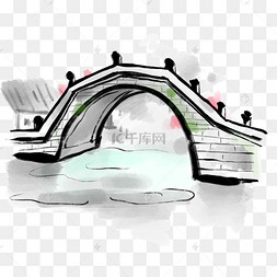 水墨风景桥图片 水墨风景桥图片素材免费下载 千库网