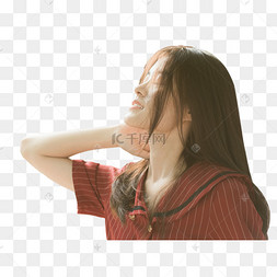 美女仰头图片 美女仰头图片素材免费下载 千库网