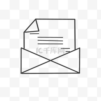 信封简笔画设计素材 信封简笔画模板设计 海报图片下载 千库网