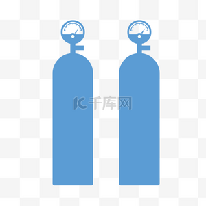 蓝色气瓶卡通图标素材图片免费下载 千库网
