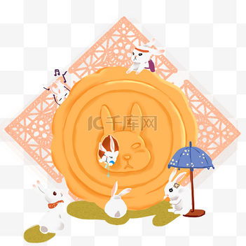 玉兔简笔画 PNG 素材 图片 千库网