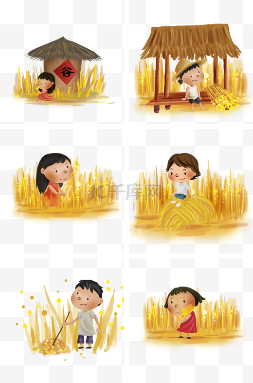 麦穗儿童图片 麦穗儿童图片素材免费下载 千库网
