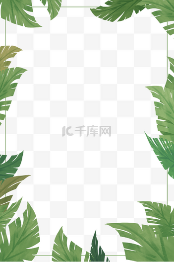 小麦叶片边框设计素材 小麦叶片边框模板图片下载 千库网