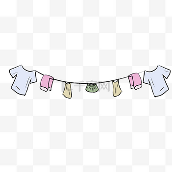 卡通晾衣架衣服图片 卡通晾衣架衣服素材 卡通晾衣架衣服图片大全 千库网
