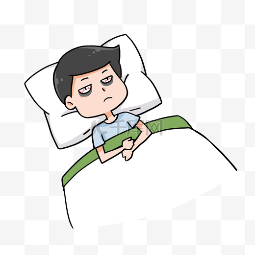 人物失眠卡通图片 人物失眠卡通图片素材免费下载 千库网