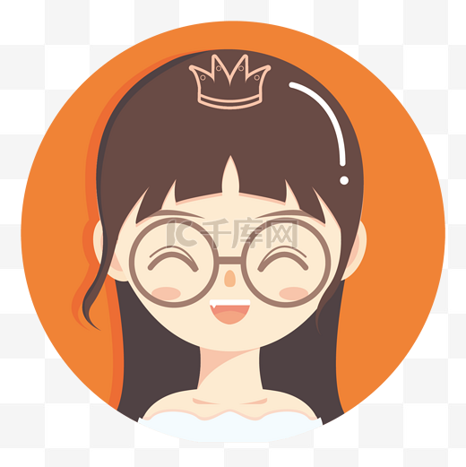 矢量卡通可爱女孩头像图片 矢量卡通可爱女孩头像图片素材免费下载 千库网