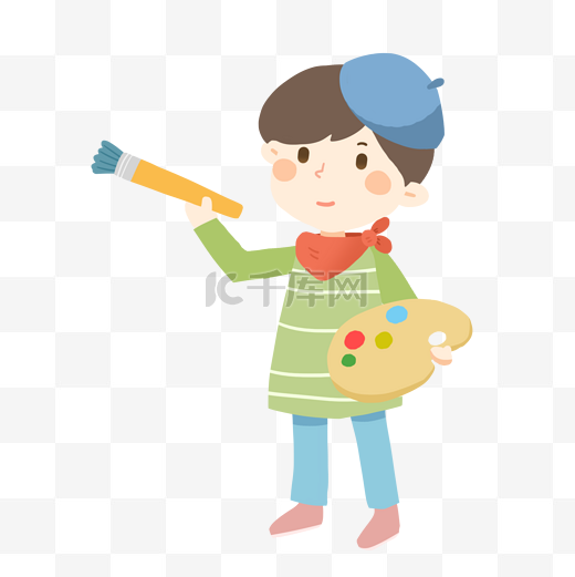 小画家画画图片 小画家画画图片素材免费下载 千库网