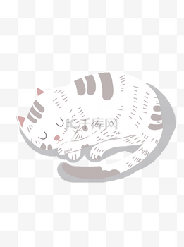 睡着猫卡通图片 睡着猫卡通素材 睡着猫卡通图片大全 千库网