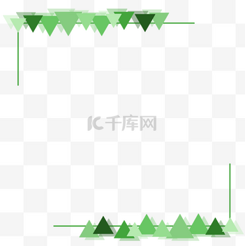 ppt三角绿色 PSD 素材 图片 千库网