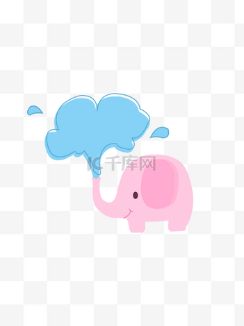 喷水大象卡通图片 喷水大象卡通素材 喷水大象卡通图片大全 千库网