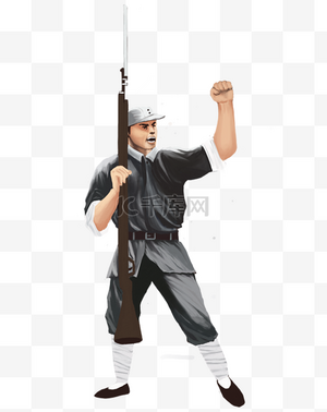 革命红军人物插画图片 革命红军人物插画图片素材免费下载 千库网