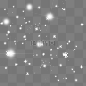 卡通白色雪花星星点点点缀图案免抠图素材图片免费下载 千库网