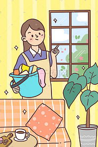 家政服务区域插画 家政服务区域配图 千库网