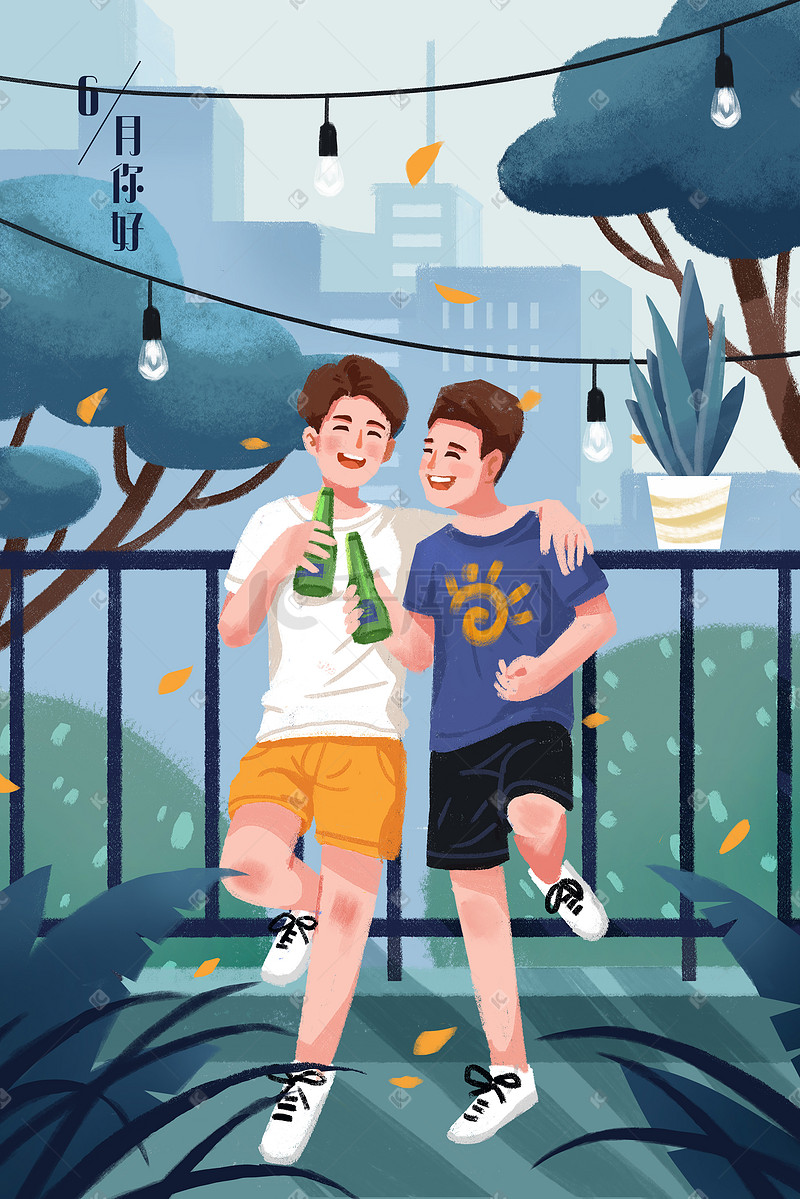 你好盛夏插画 你好盛夏配图 千库网