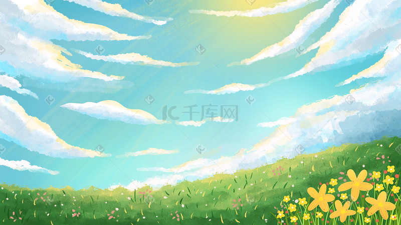 云悠悠插画 云悠悠配图 千库网