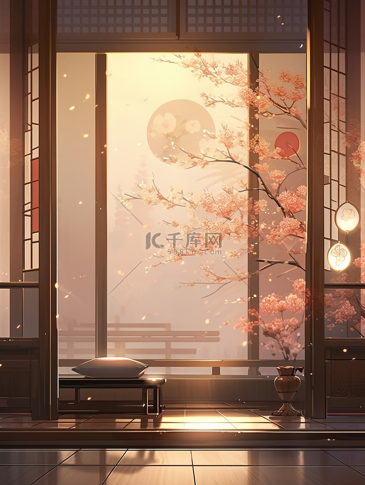 中式简约风格禅意新中式12插画图片 千库网