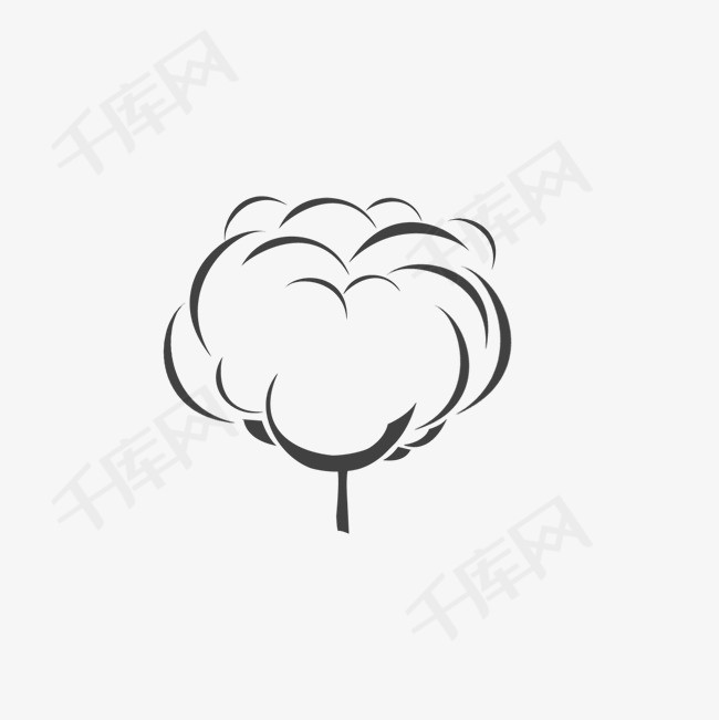 简约棉花标志素材图片免费下载 千库网