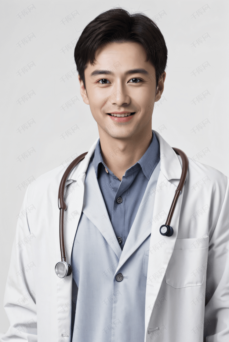 医疗人员医生微笑摄影图高清摄影大图 千库网