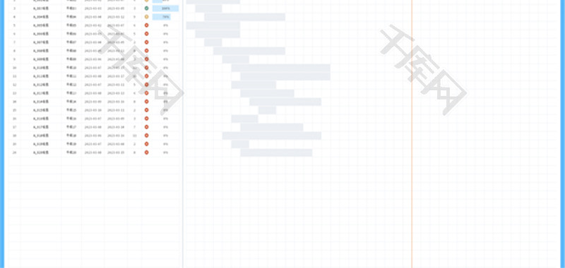 项目进度管理表excel模板 免费excel表格模板下载 千库网