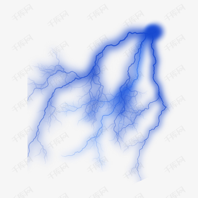 卡通手绘一道闪电素材图片免费下载-千库网