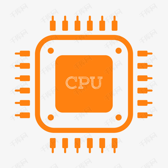 手绘卡通CPU图标素材图片免费下载-千库网