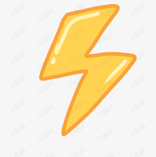 卡通矢量手绘闪电素材图片免费下载-千库网