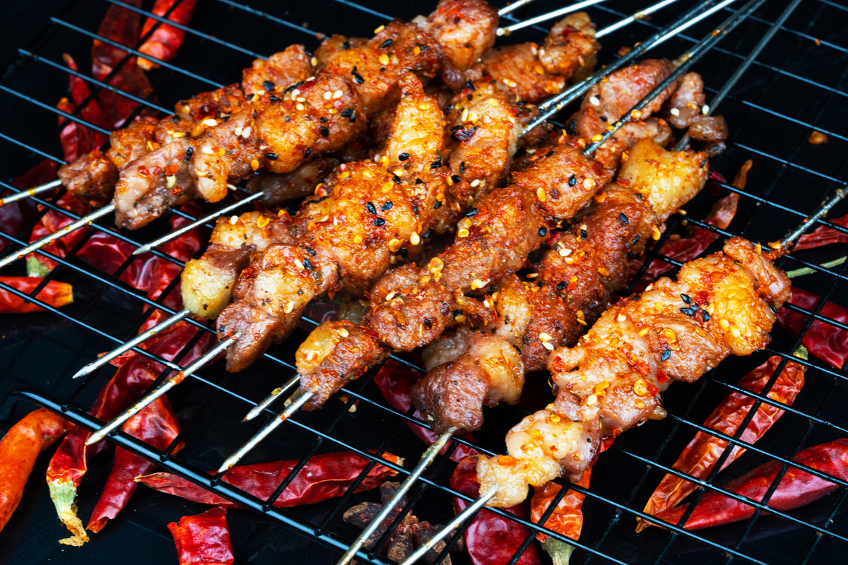 烤肉串线条摄影图片-烤肉串线条摄影作品-千库网