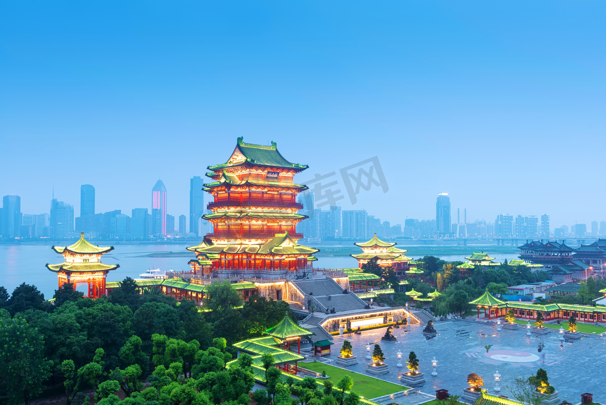 滕王阁国画摄影图片-滕王阁国画摄影作品-千库网