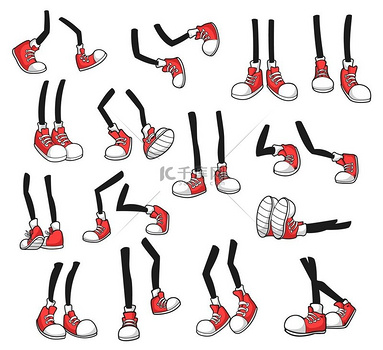 卡通腿图片-卡通腿素材-卡通腿模板图片下载-千库网