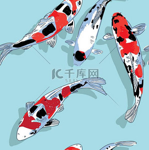 日本锦鲤logo背景图片_日本锦鲤logo背景素材图片_千库网