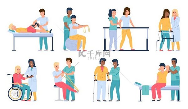 康复锻炼卡通图片_康复锻炼卡通素材-康复锻炼卡通图片大全-千库网