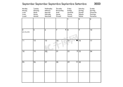 2023年日历9月摄影图片-2023年日历9月摄影作品-千库网