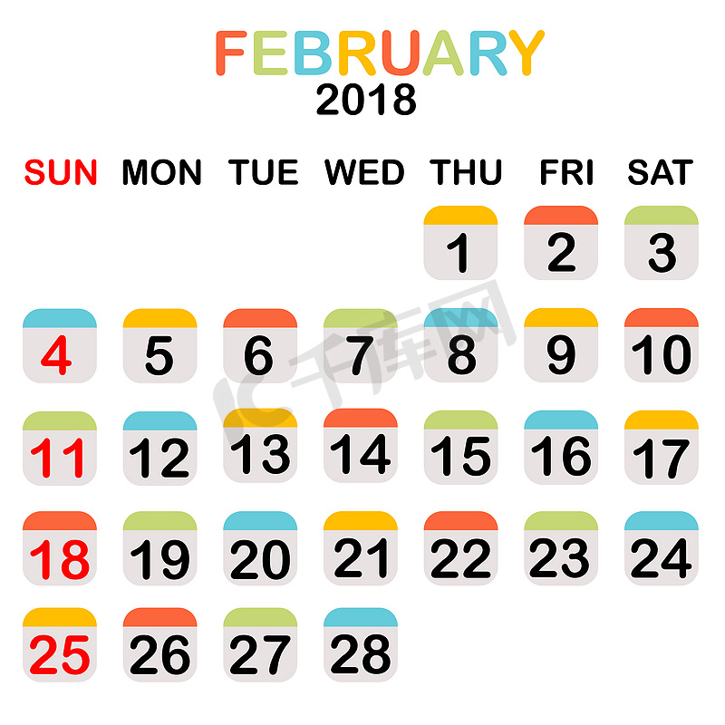 2018年2日历摄影图片-2018年2日历摄影作品-千库网