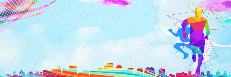 彩色渐变运动背景模板背景图片免费下载-千库网