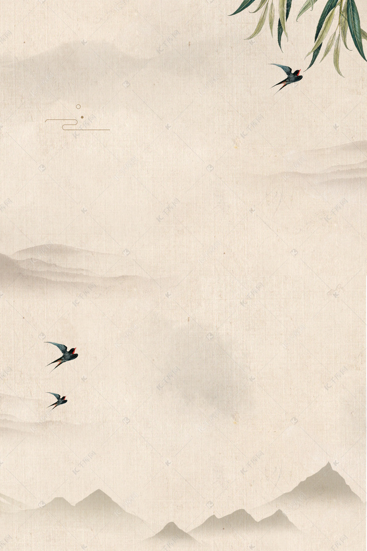 淡雅质朴古风水墨背景图片免费下载-千库网