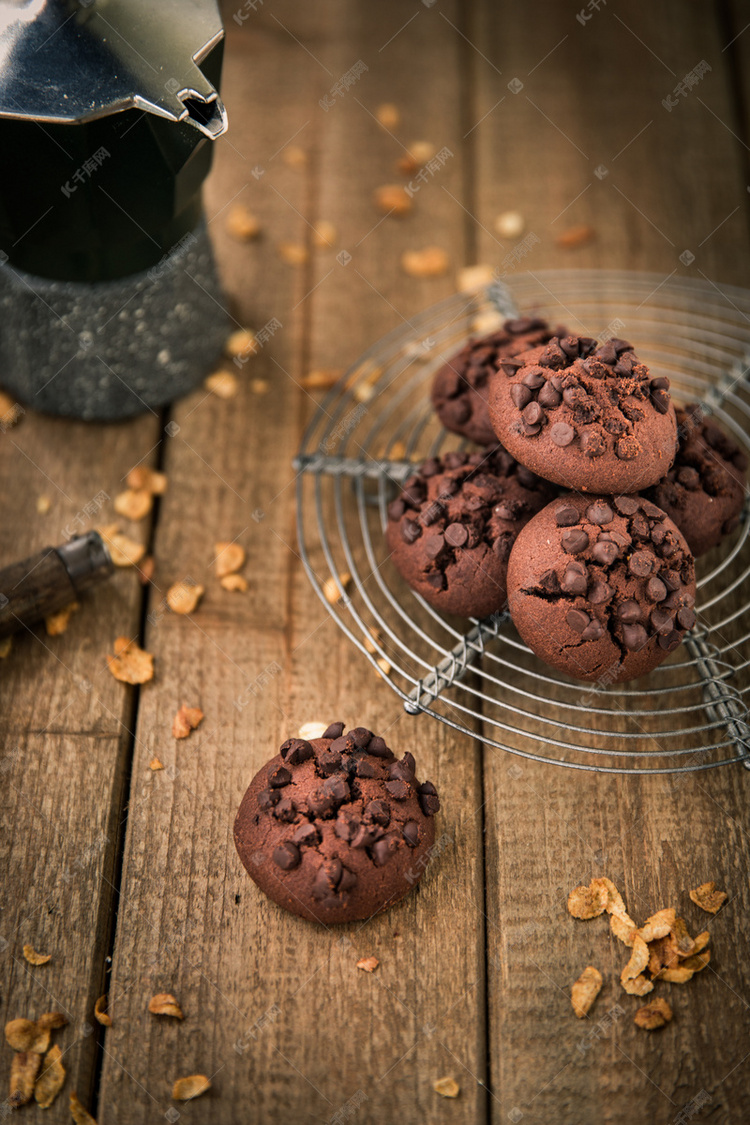 巧克力曲奇摄影图高清摄影大图-千库网