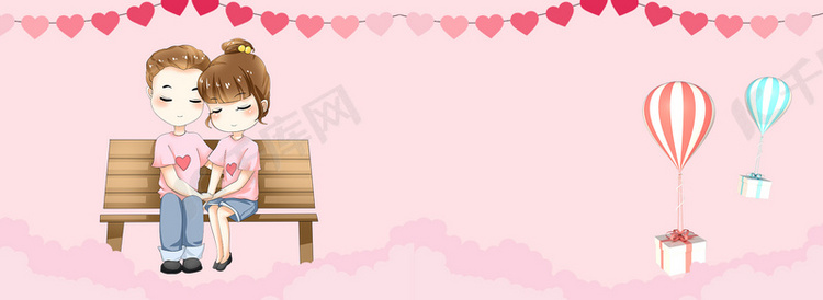 天空婚礼渐变梦幻白色banner背景图片免费下载-千库网