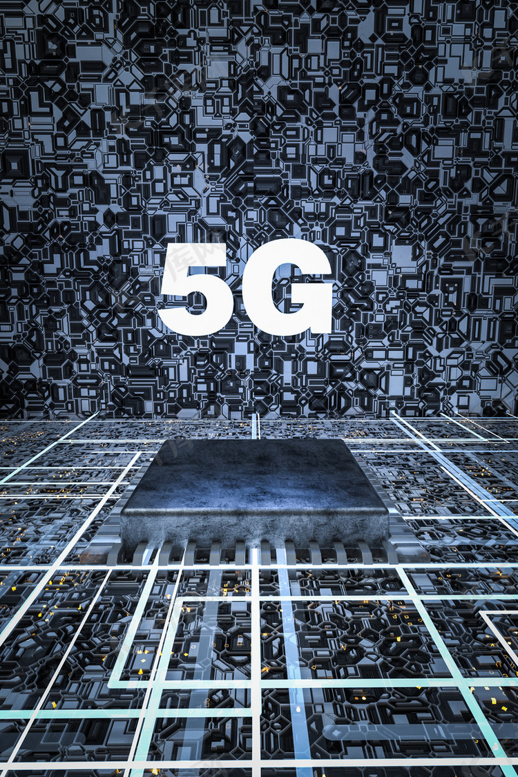 5G科技质感科幻C4D背景图片免费下载-千库网