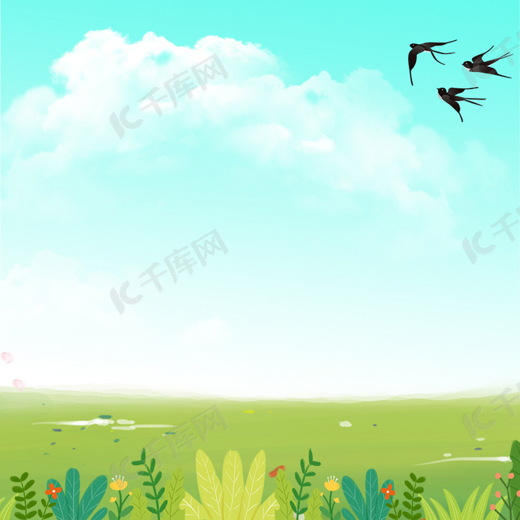 小清新绿色广告背景图片免费下载-千库网