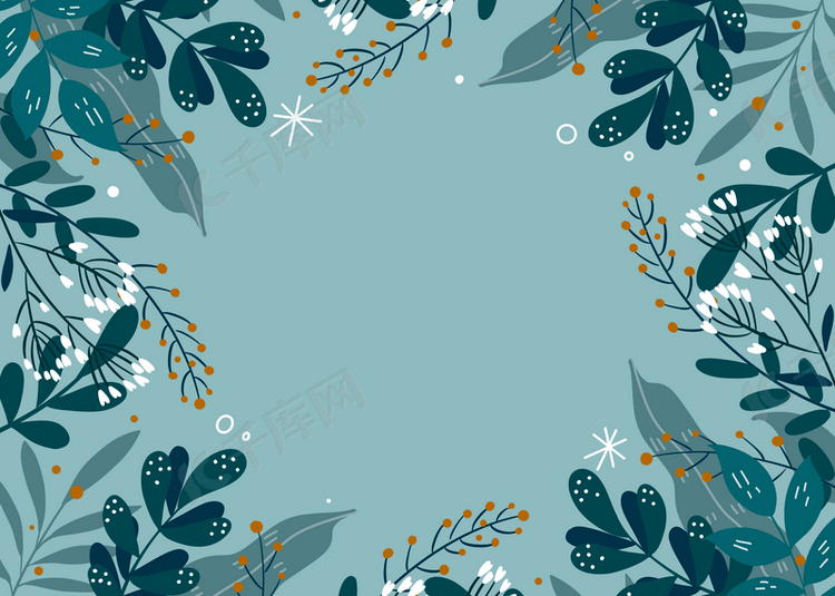 冬季绿色抽象背景图片免费下载-千库网