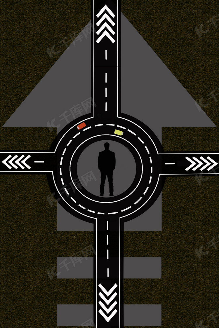 简约方向抉择分叉口背景图片免费下载-千库网