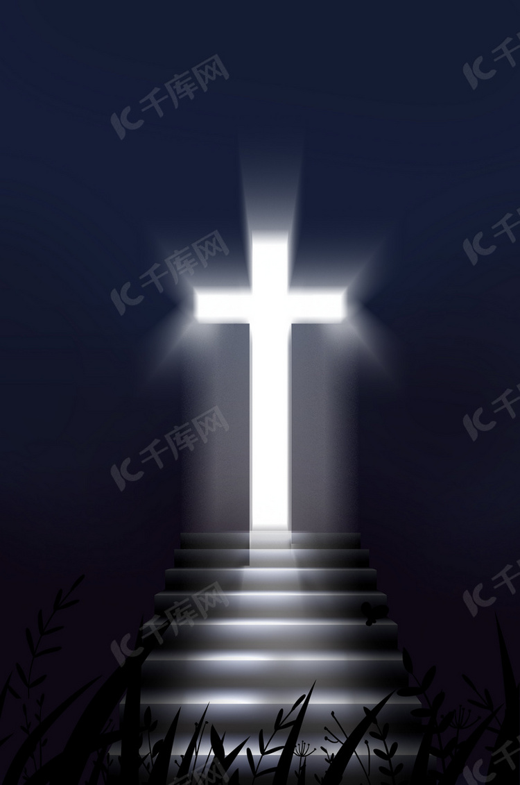 创意合成基督教十字架背景图片免费下载-千库网