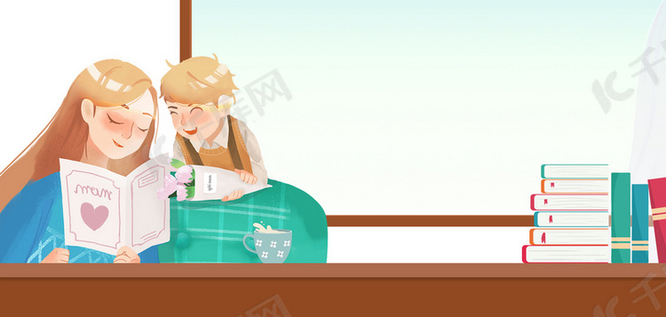 家庭教育卡通简约手绘背景图片免费下载-千库网