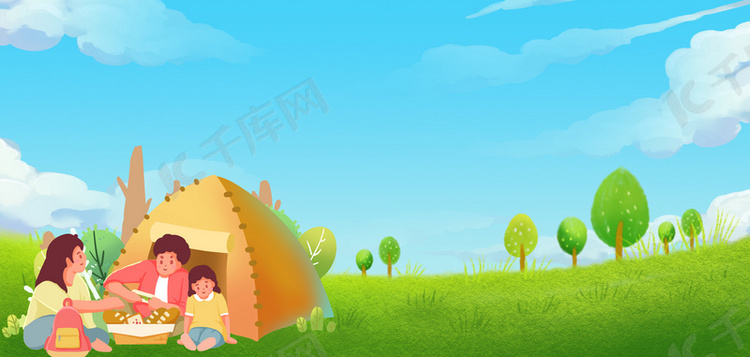 家庭教育卡通简约 唯美背景图片免费下载-千库网